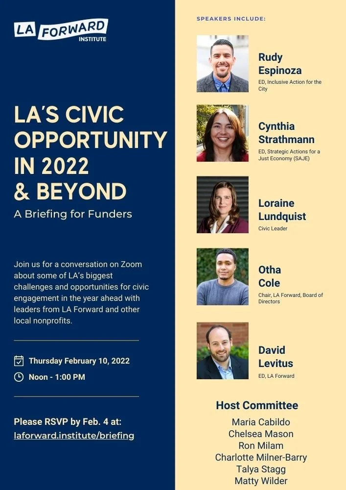 Civic Engagement Briefing with LA Forward — LA Forward Institute