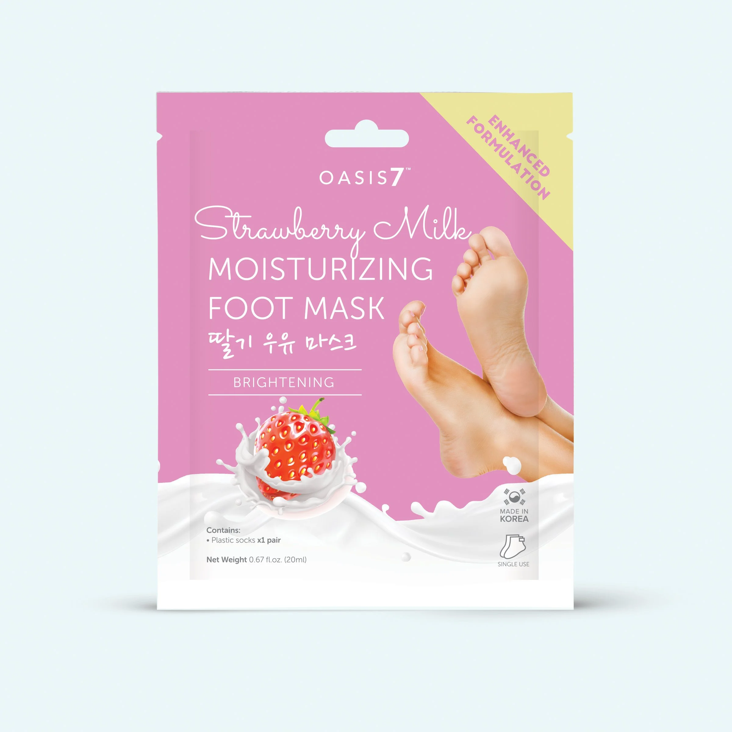 Strawberry Milk Moisturizing Foot Mask — Oasis 7