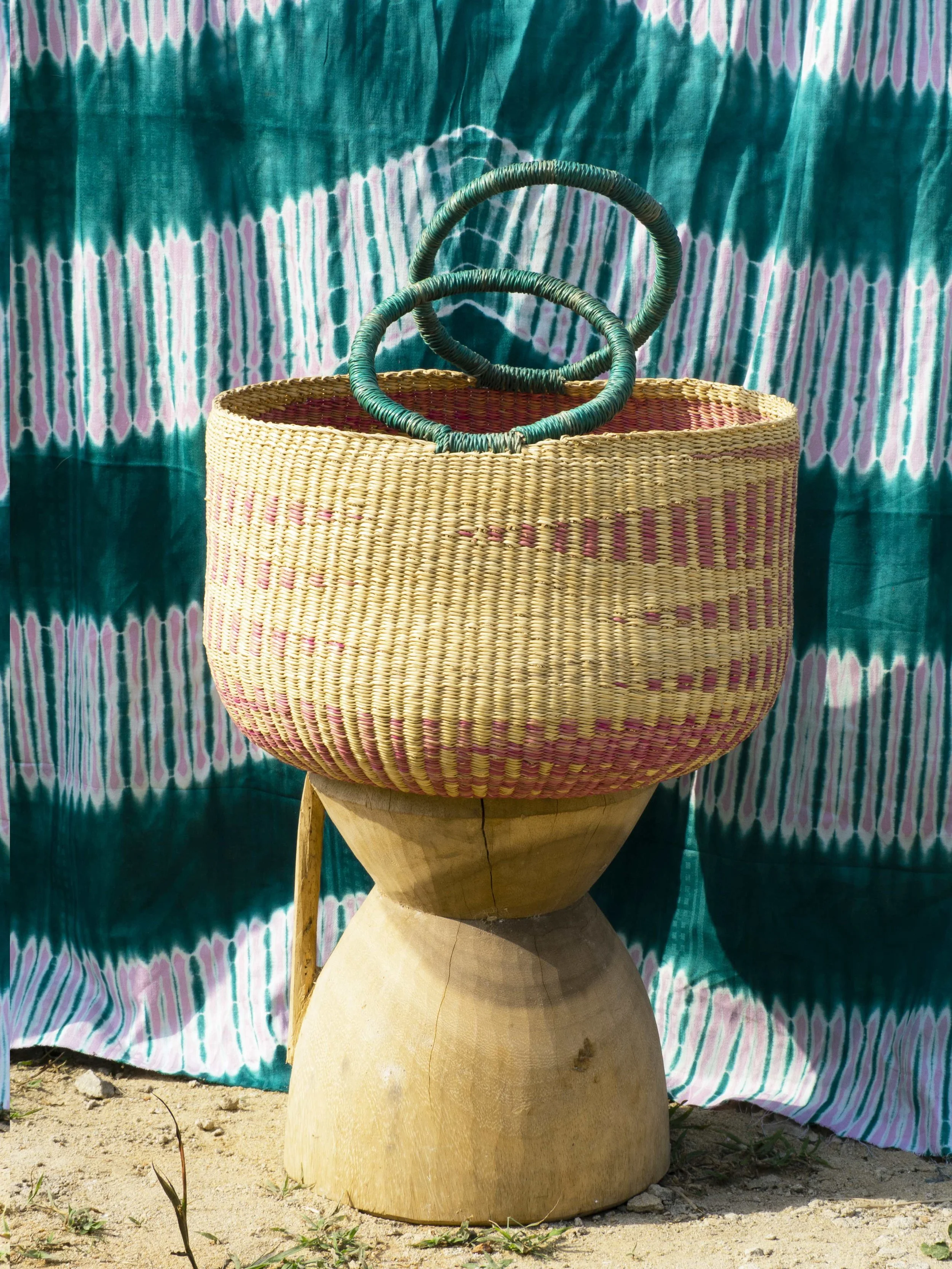 Zoore Natural Baskets- Natural Bolga Storage Basket | AKETEKETE — AKETEKETE