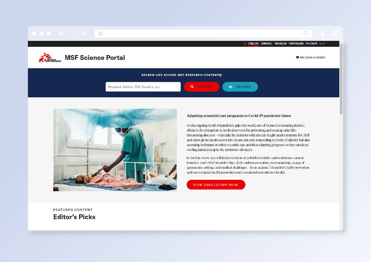 The MSF Science Portal: A new one-stop-shop for MSF’s public research ...