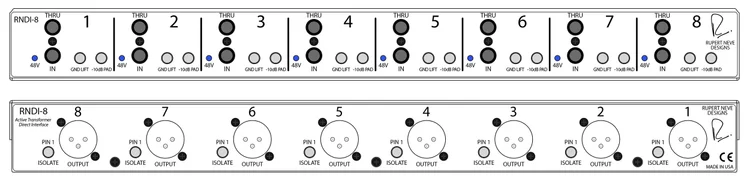 The RNDI-8 8-Channel 1U Active Transformer Direct Interface — Rupert ...