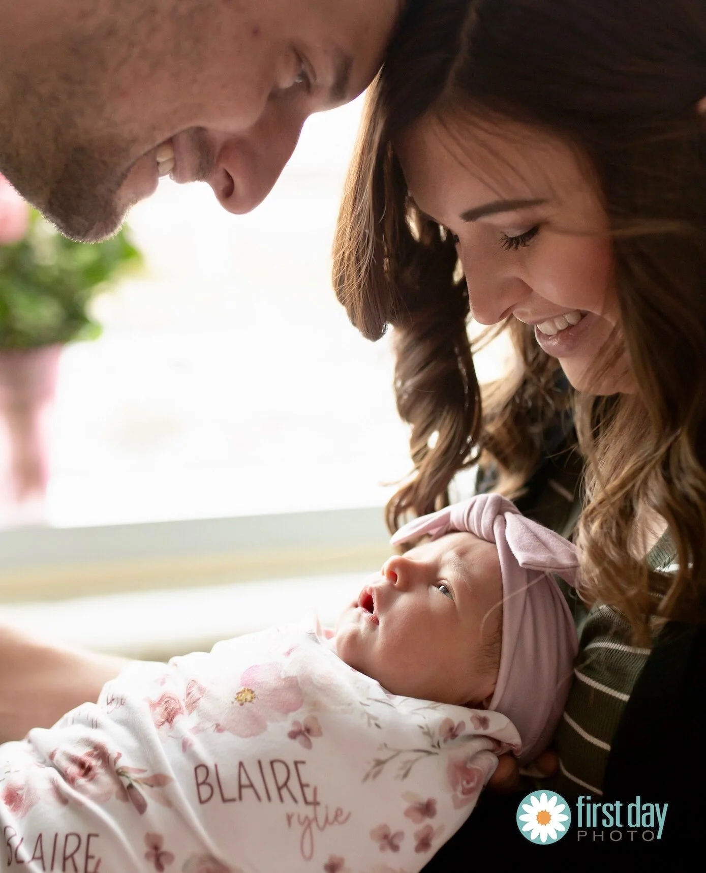 First Day Photo AT HOME — First Day Photo - Hospital Newborn Photography