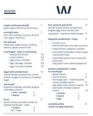 Menu — WATERSHED