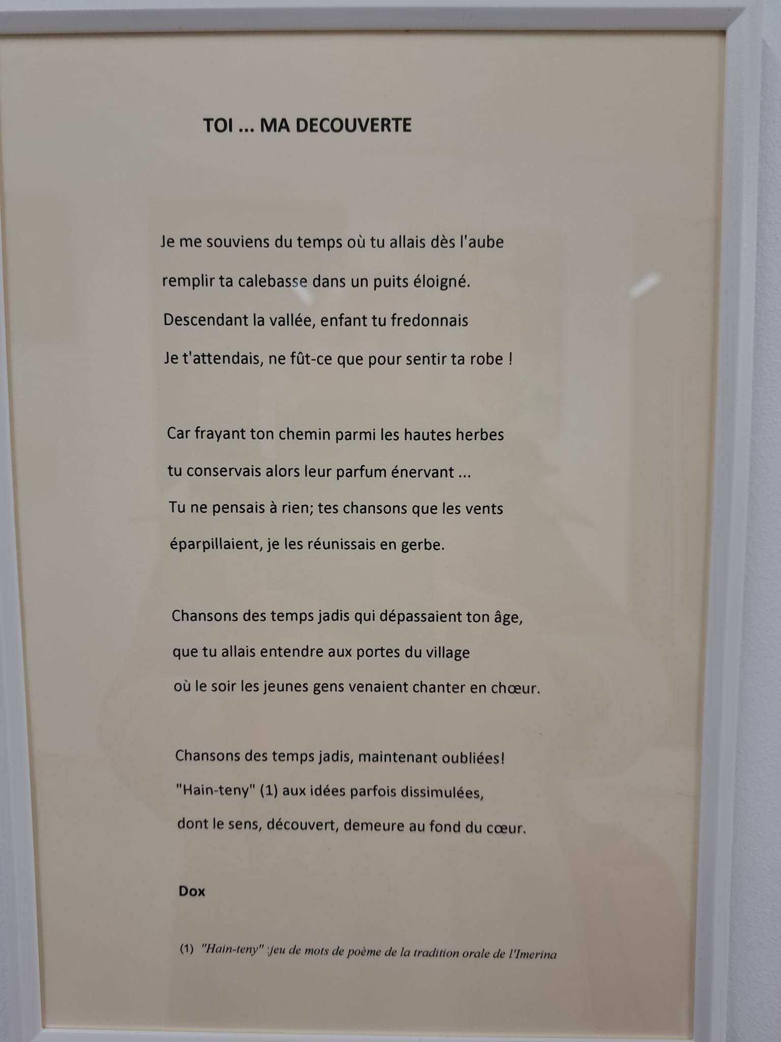 DOX, POÈTE DE L'AMOUR Un grand poète malgache à découvrir — Pascale Coutoux