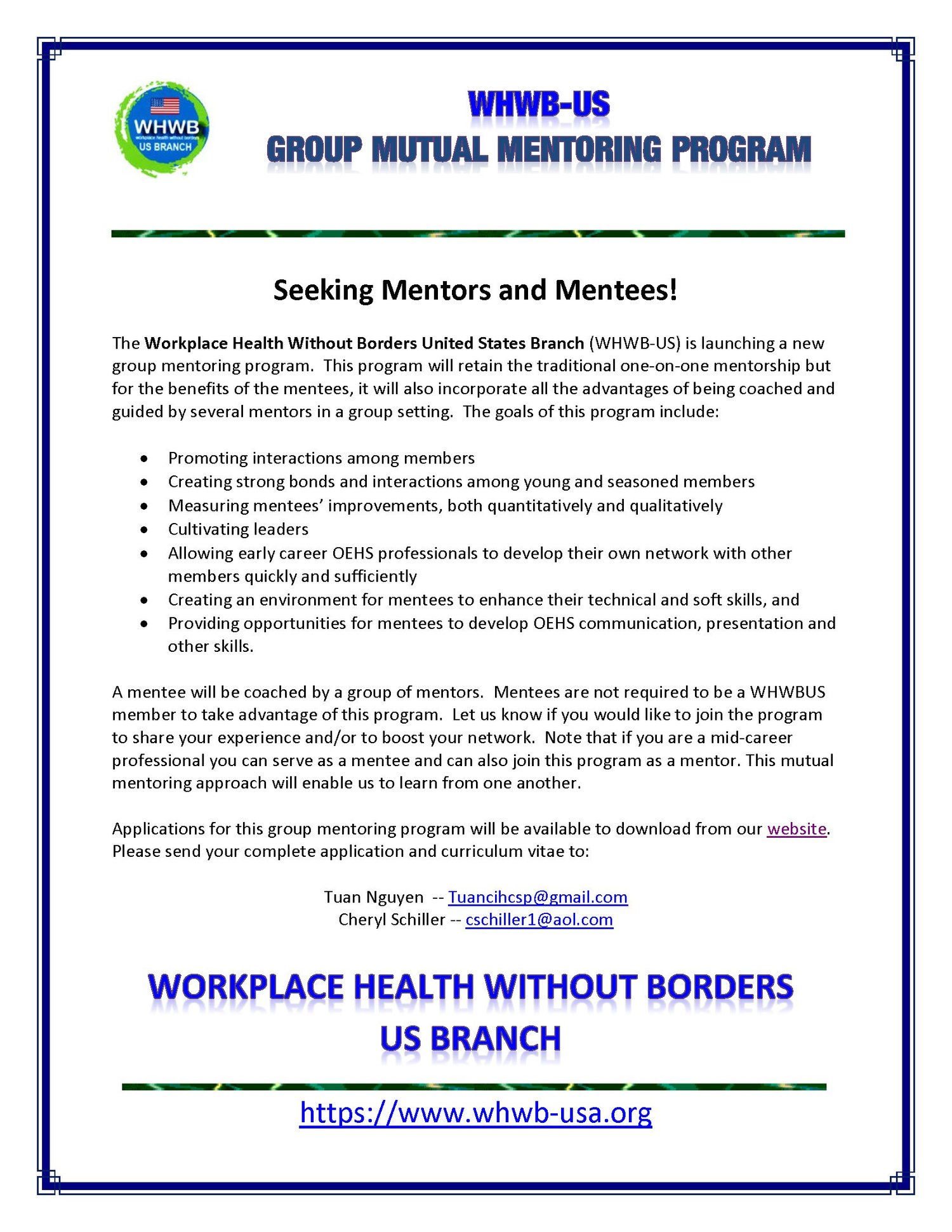 Group Mutual Mentoring Program — WHWB-US