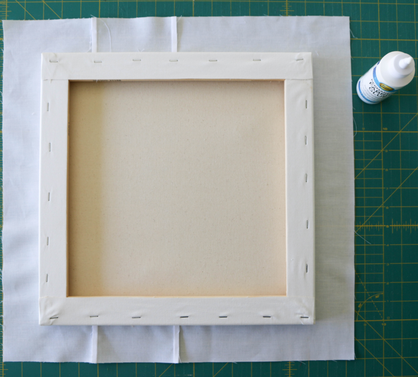 How to wrap fabric on a canvas frame — Lee Heinrich Designs modern ...