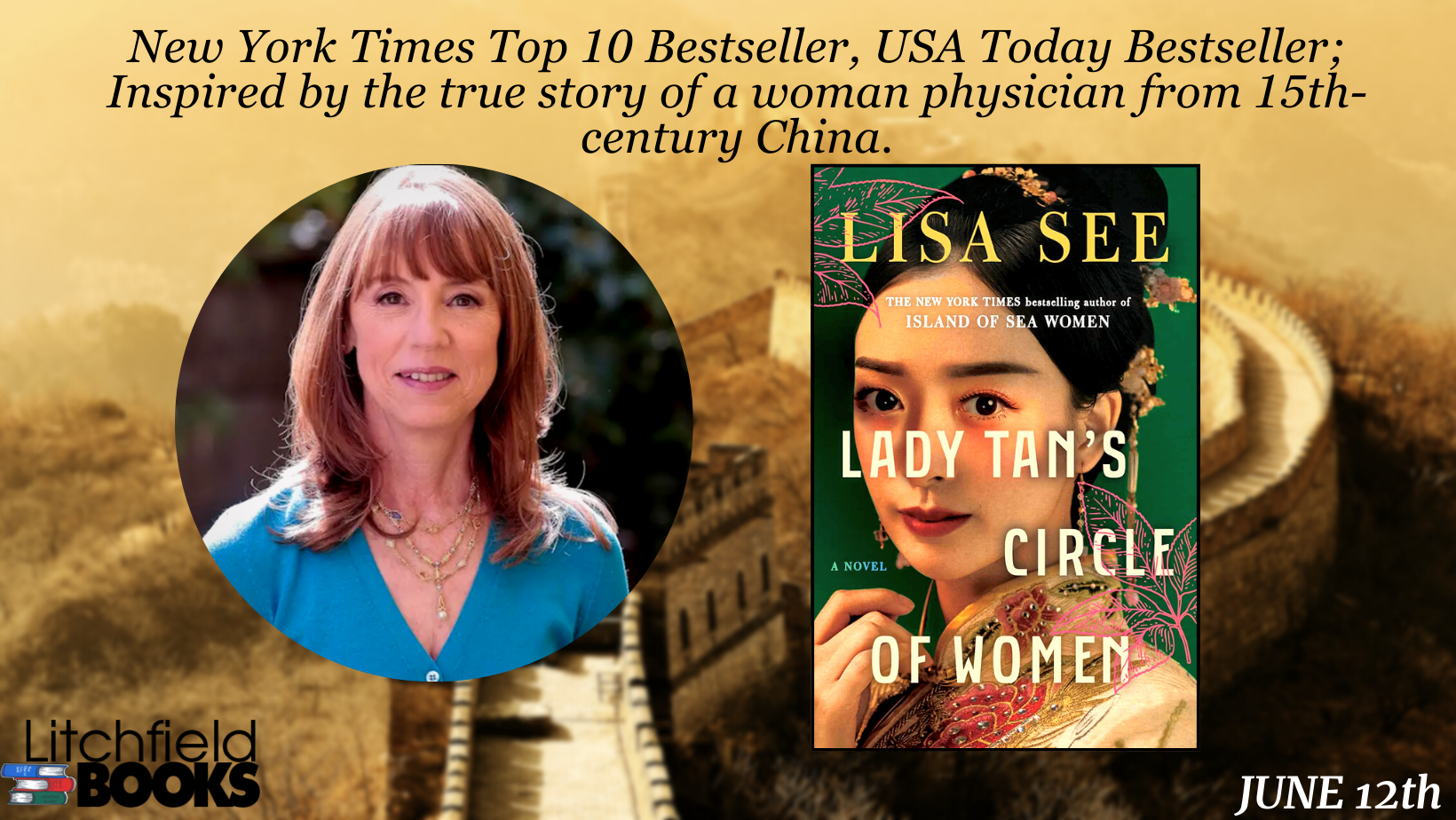 NY Times Bestselling Author Lisa See, “Lady Tan’s Circle of Women ...