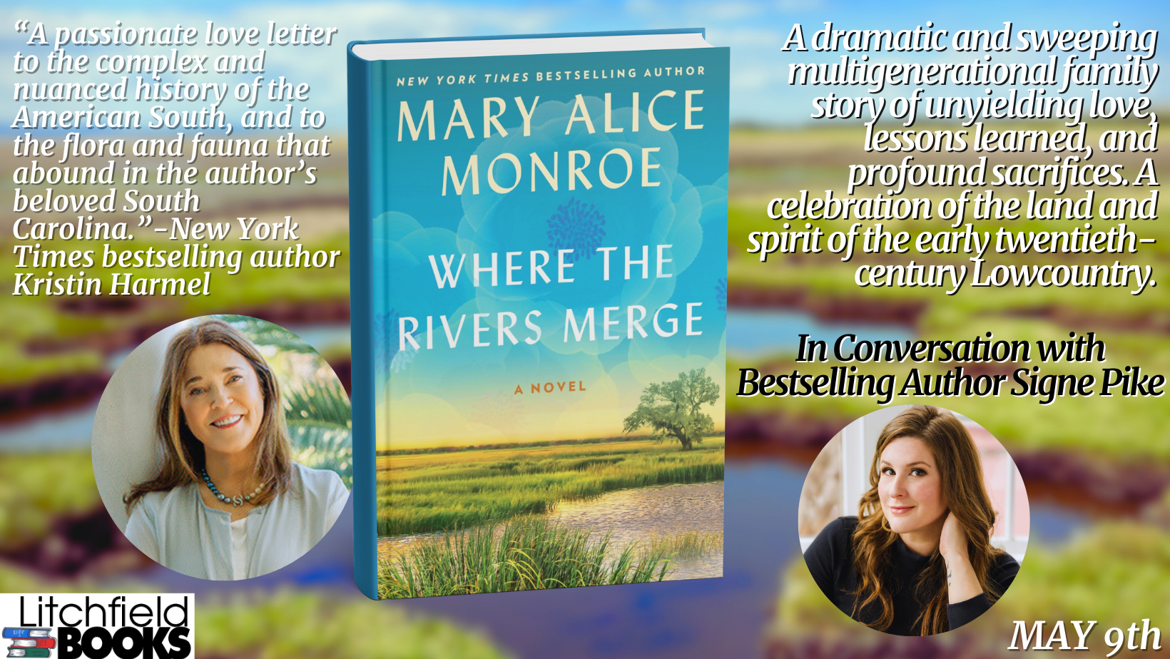 New York Times Bestselling Author Mary Alice Monroe, “Where the Rivers Merge” in conversation ...