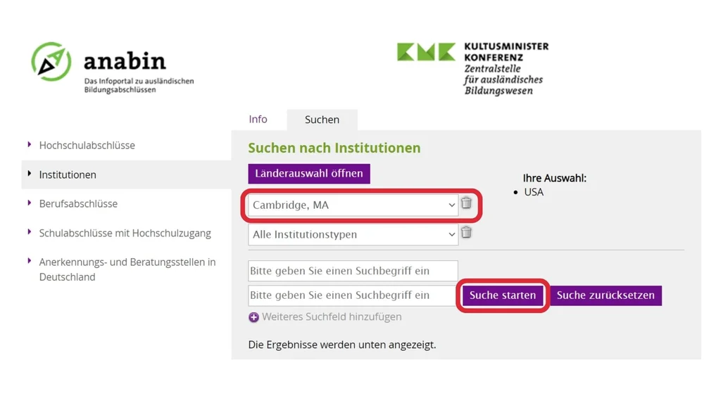 Anabin University Search — Jetztpat