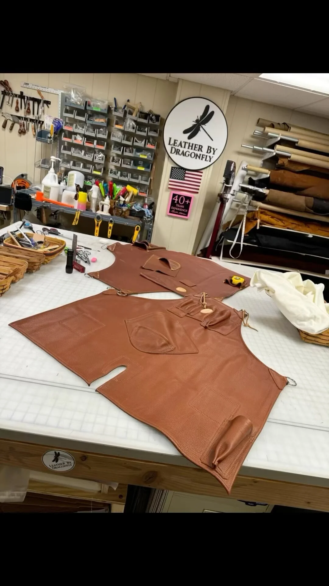 Leather Shoulder Pads — Leather Aprons for woodworking, tattoo, salon ...