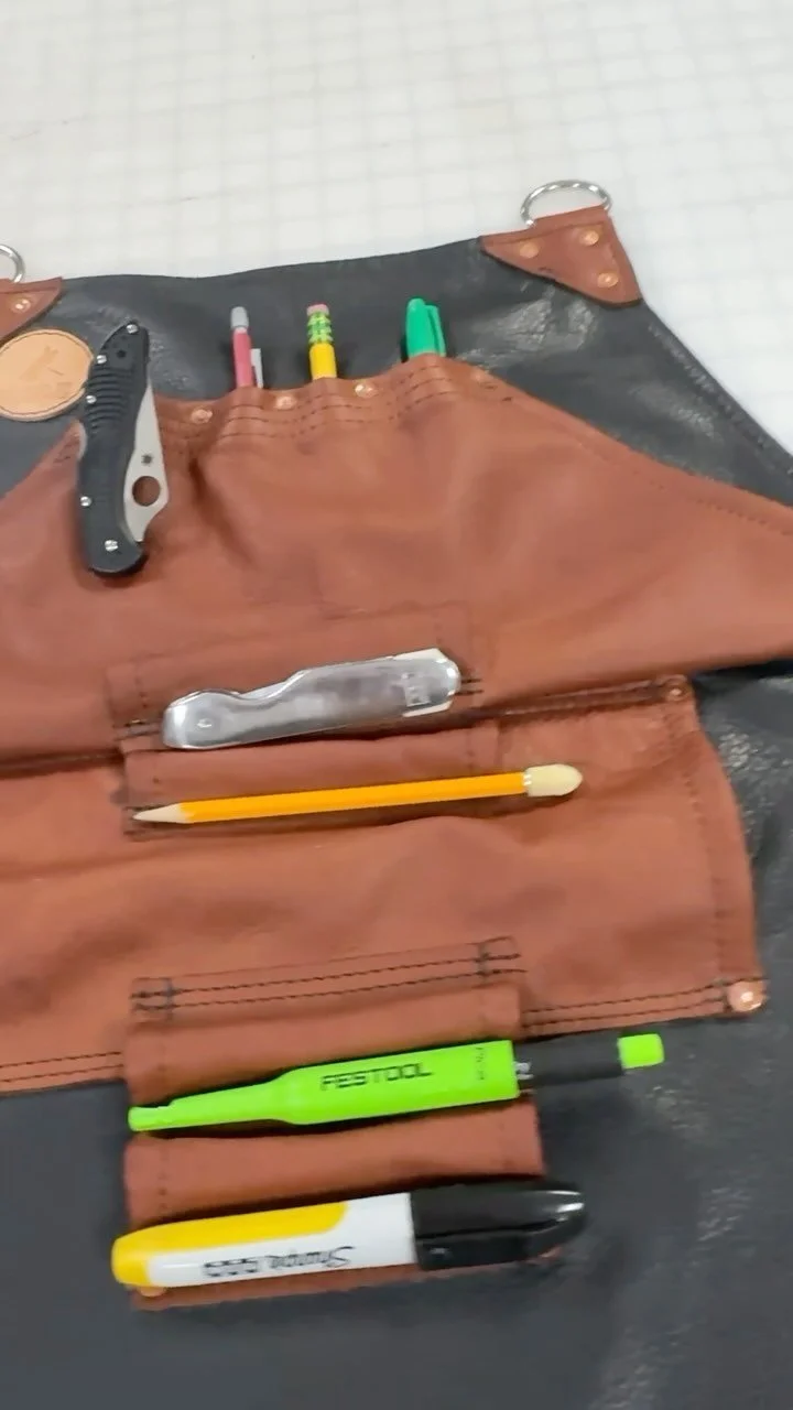 Leather By Dragonfly | Custom Leather Shop Aprons | Work Aprons
