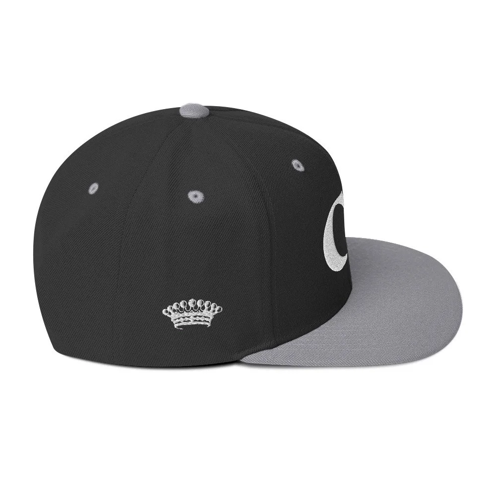 Snapback Hat - Black and Grey — At the Chateau