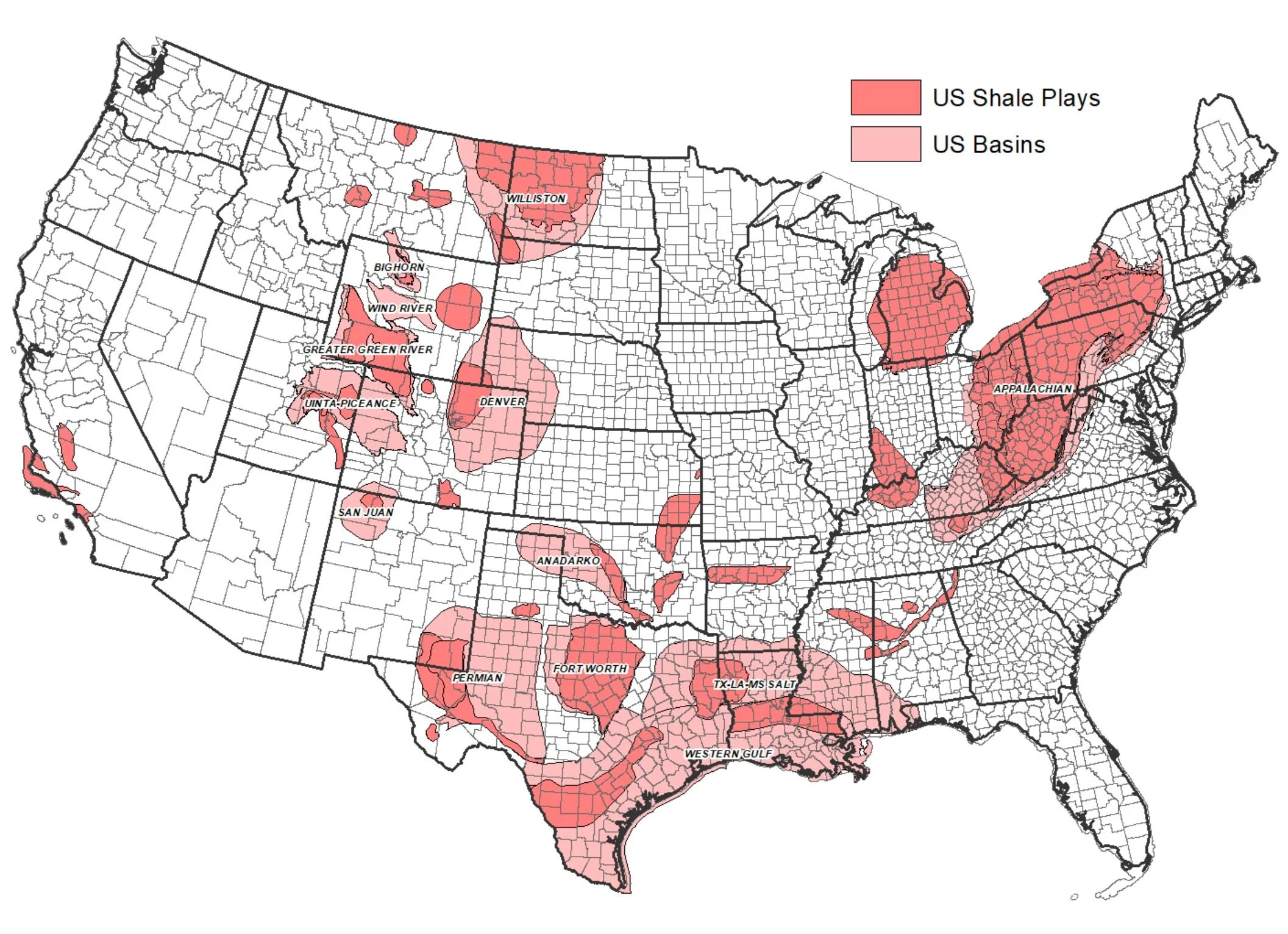 Areas We Buy From | Mineral Rights Map — Enfield Minerals