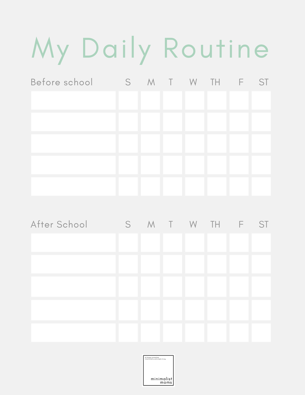 What is a Daily Routine Chart For Kids? — Minimalist Moms Podcast