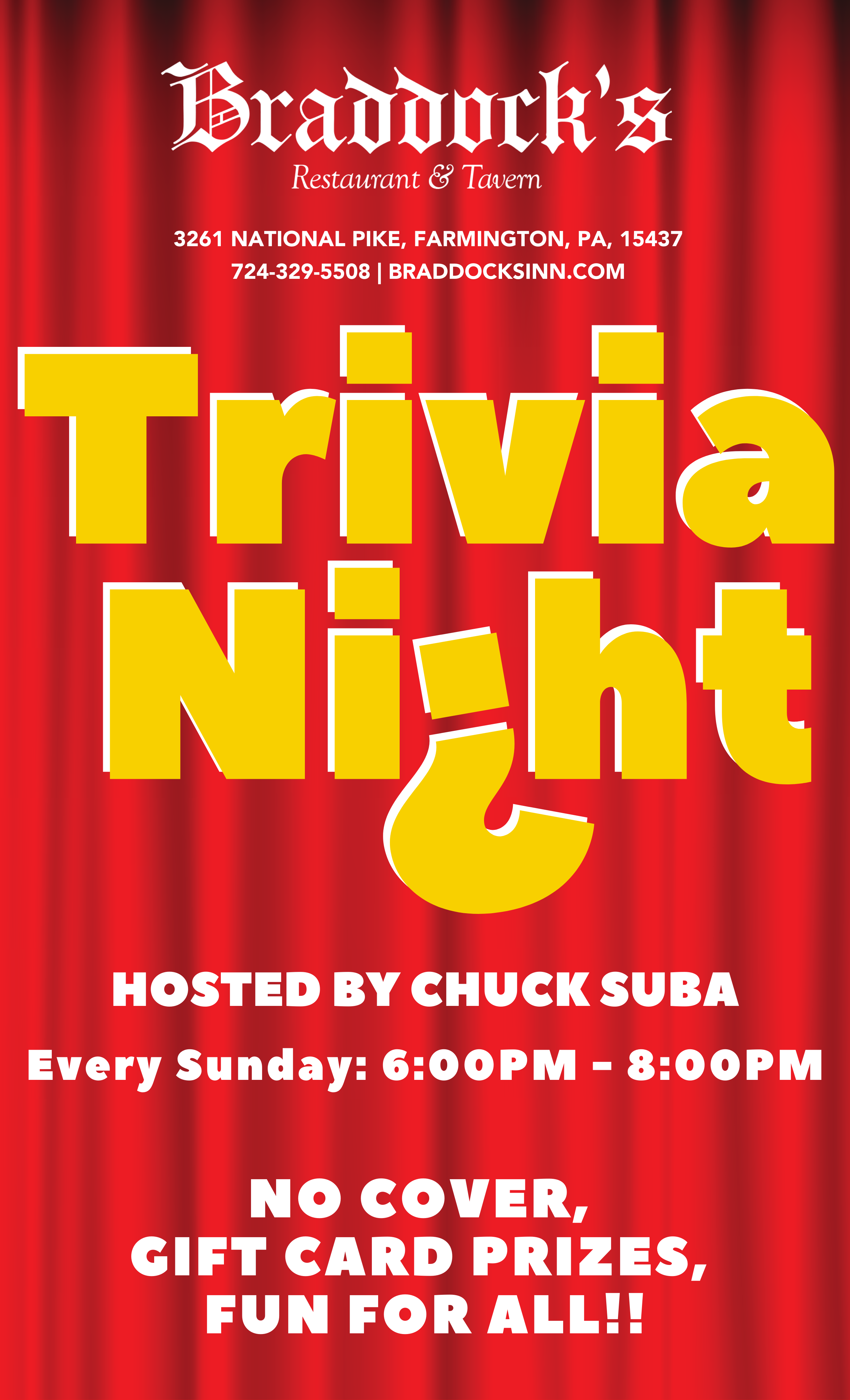 Sunday Trivia Night with Chuck! — Discover Ohiopyle