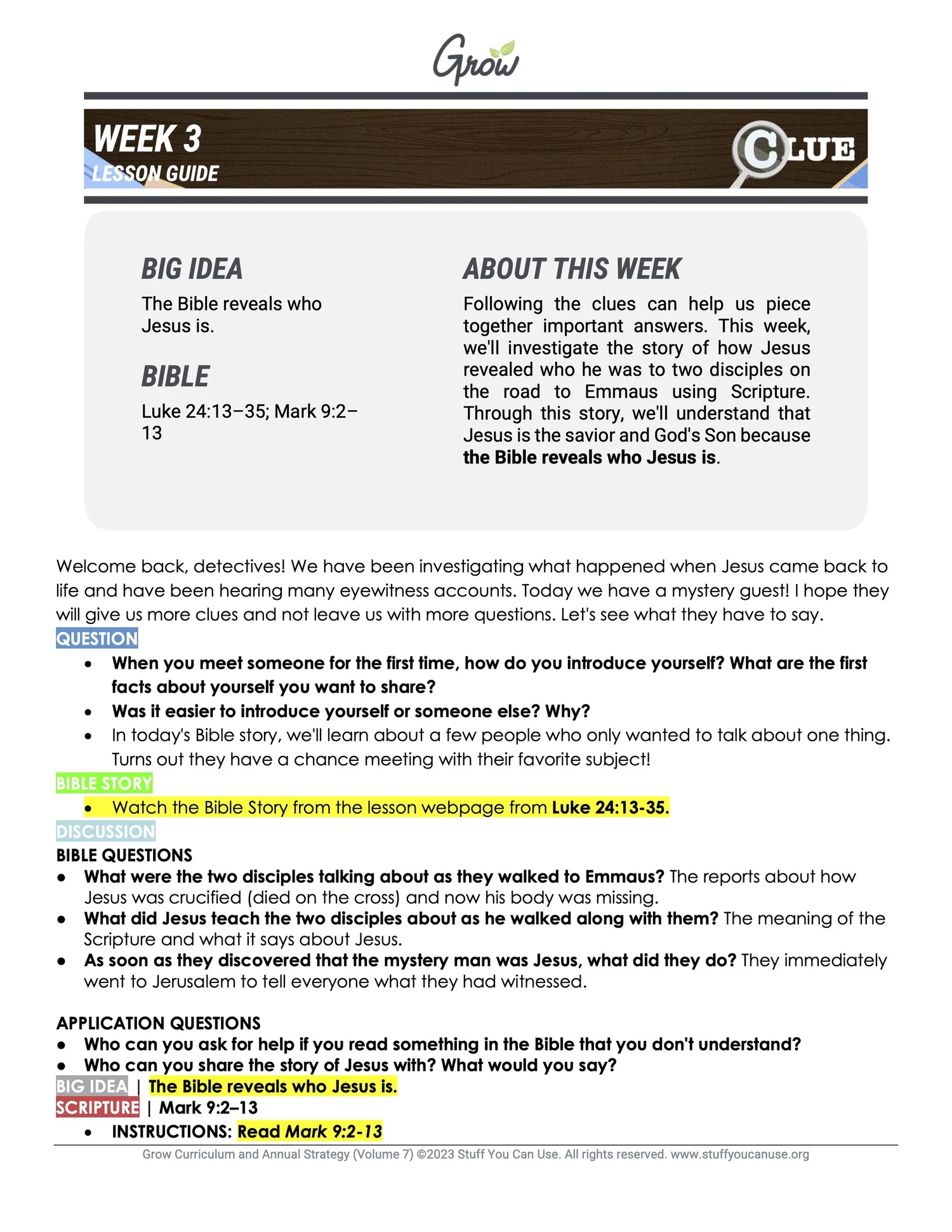 Clue | Week 3 | April 19 — Kaw Prairie Community Church | There's a ...