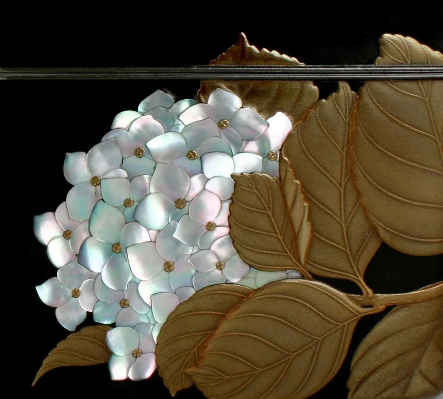 Takai Tairei, Lacquer Hydrangea Tebako — KAGEDO JAPANESE ART