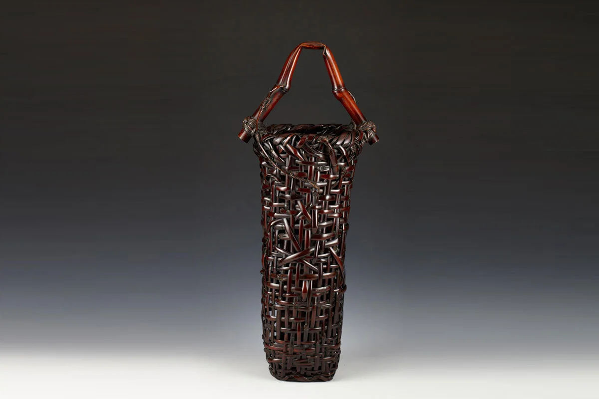 Bamboo Flower Basket by Chikuunsai II Titled "Long Life" — KAGEDO ...