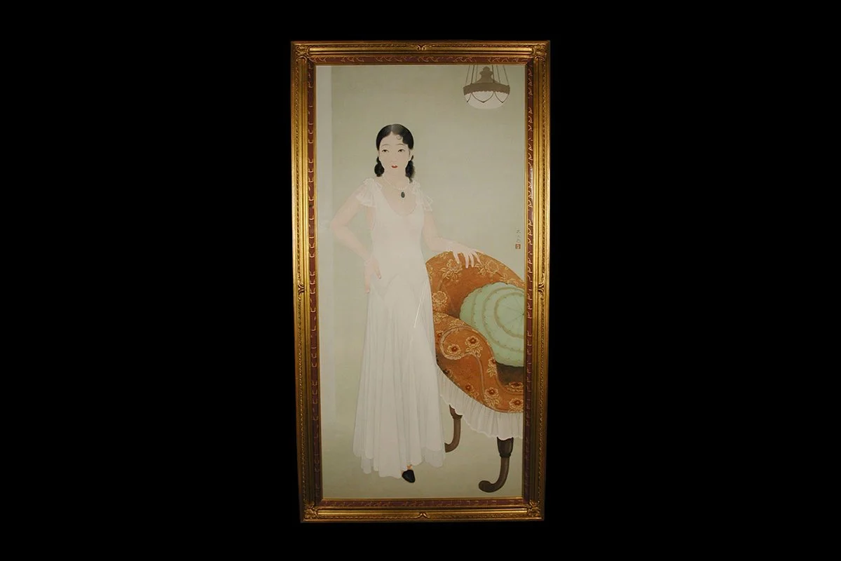 Nakamura Daizaburo, Painting of Moga Beauty & Chair — KAGEDO JAPANESE ART