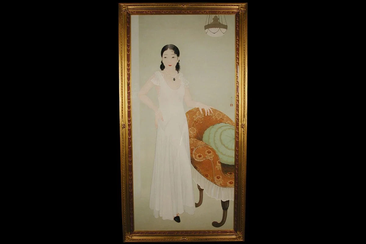 Nakamura Daizaburo, Painting of Moga Beauty & Chair — KAGEDO JAPANESE ART