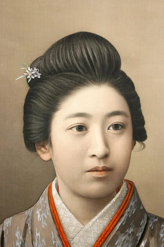 Goseda Horyu II, Portrait of Tsuda Umeko with Plum — KAGEDO JAPANESE ART