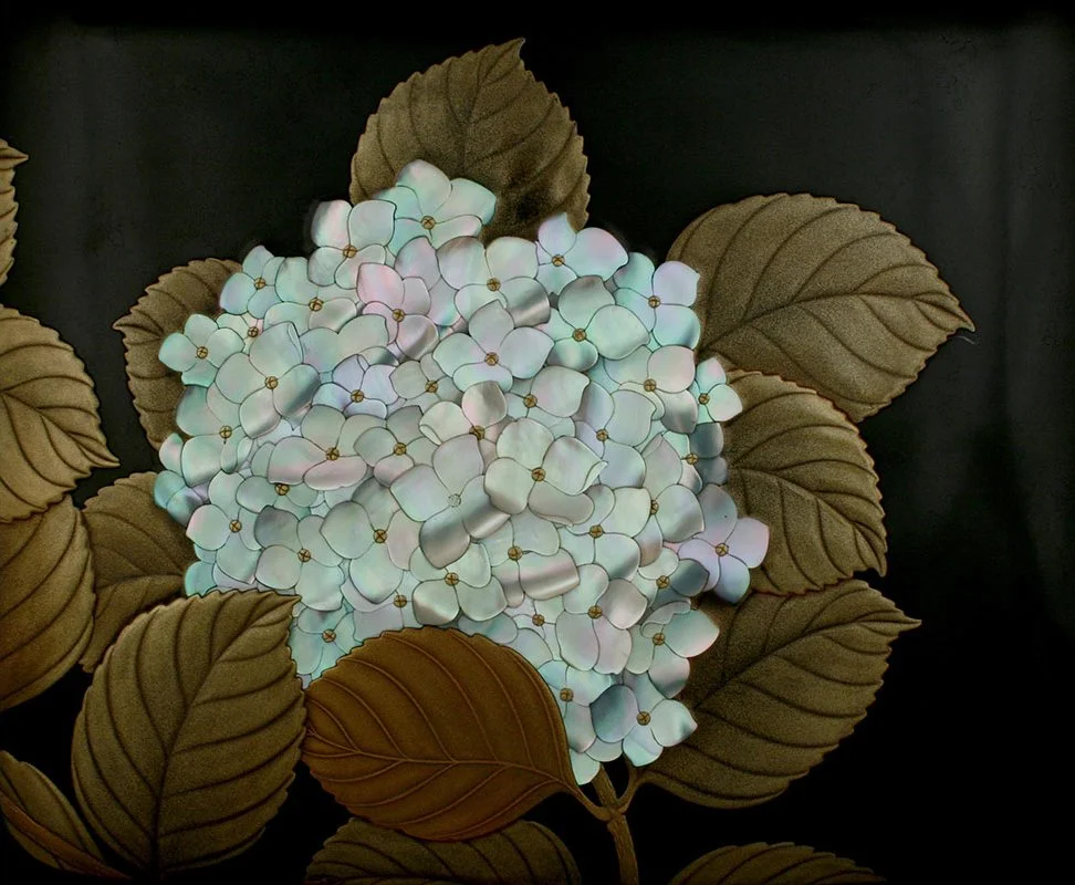 Takai Tairei, Lacquer Hydrangea Tebako — KAGEDO JAPANESE ART