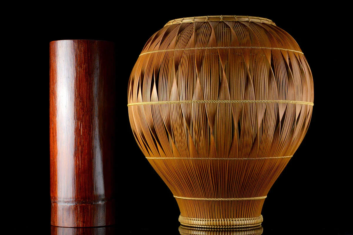 1976 Kosuge Kogetsu Nihon Dento Kogeiten Exhibition Flower Basket ...