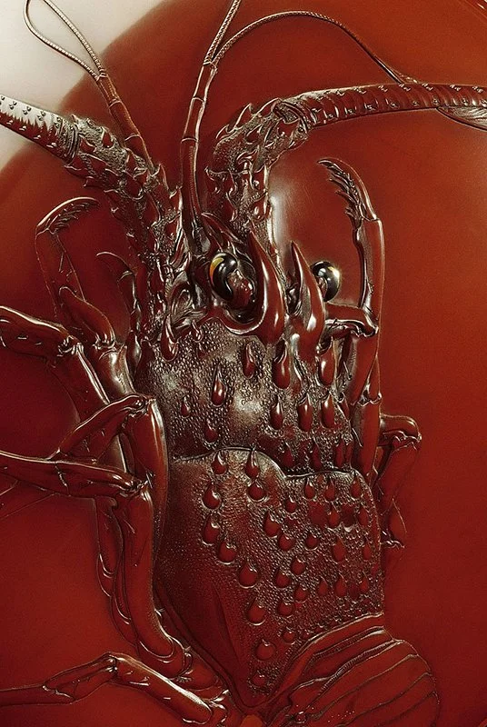Hidetsugu, Red Bronze Lobster Vase — KAGEDO JAPANESE ART
