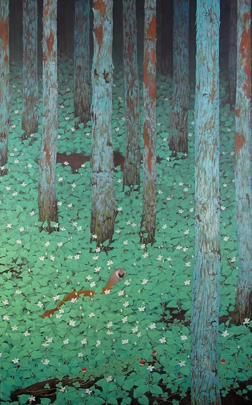 Katayama Bokuyo, 1928 Teiten Exhibition Byobu of Weasel & Wild ...