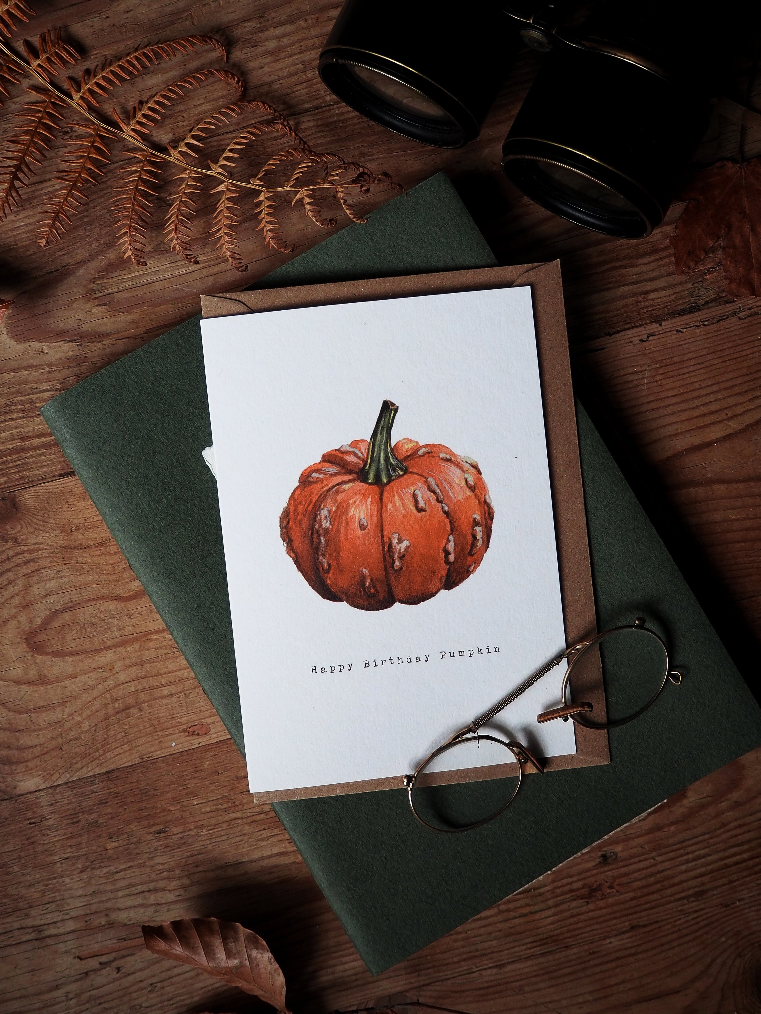 Cabin In The Woods Autumn Fall 100% Recycled Greetings Card — Brooke Marie
