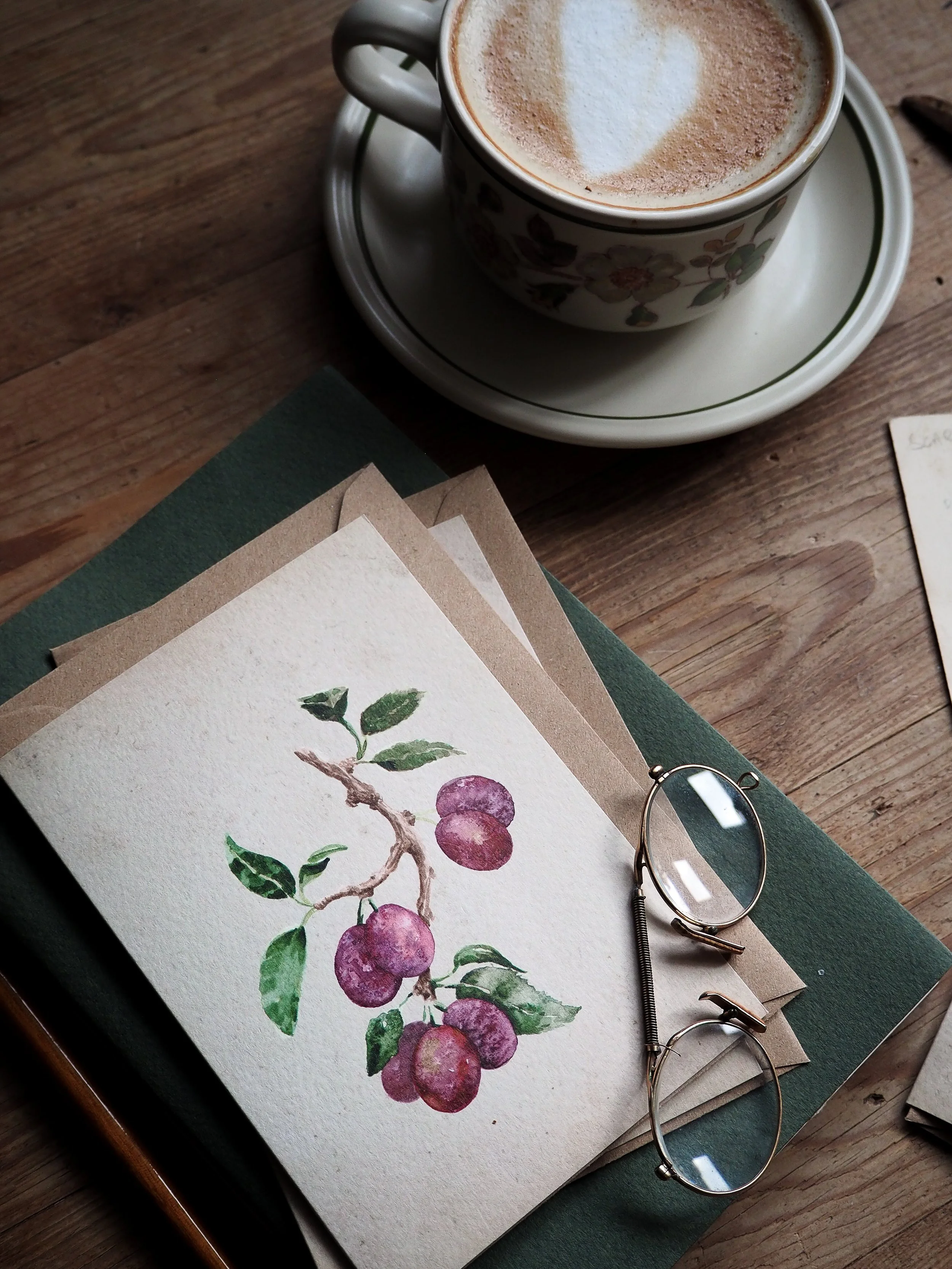 Vintage paper card feeding the birds — Brooke Marie
