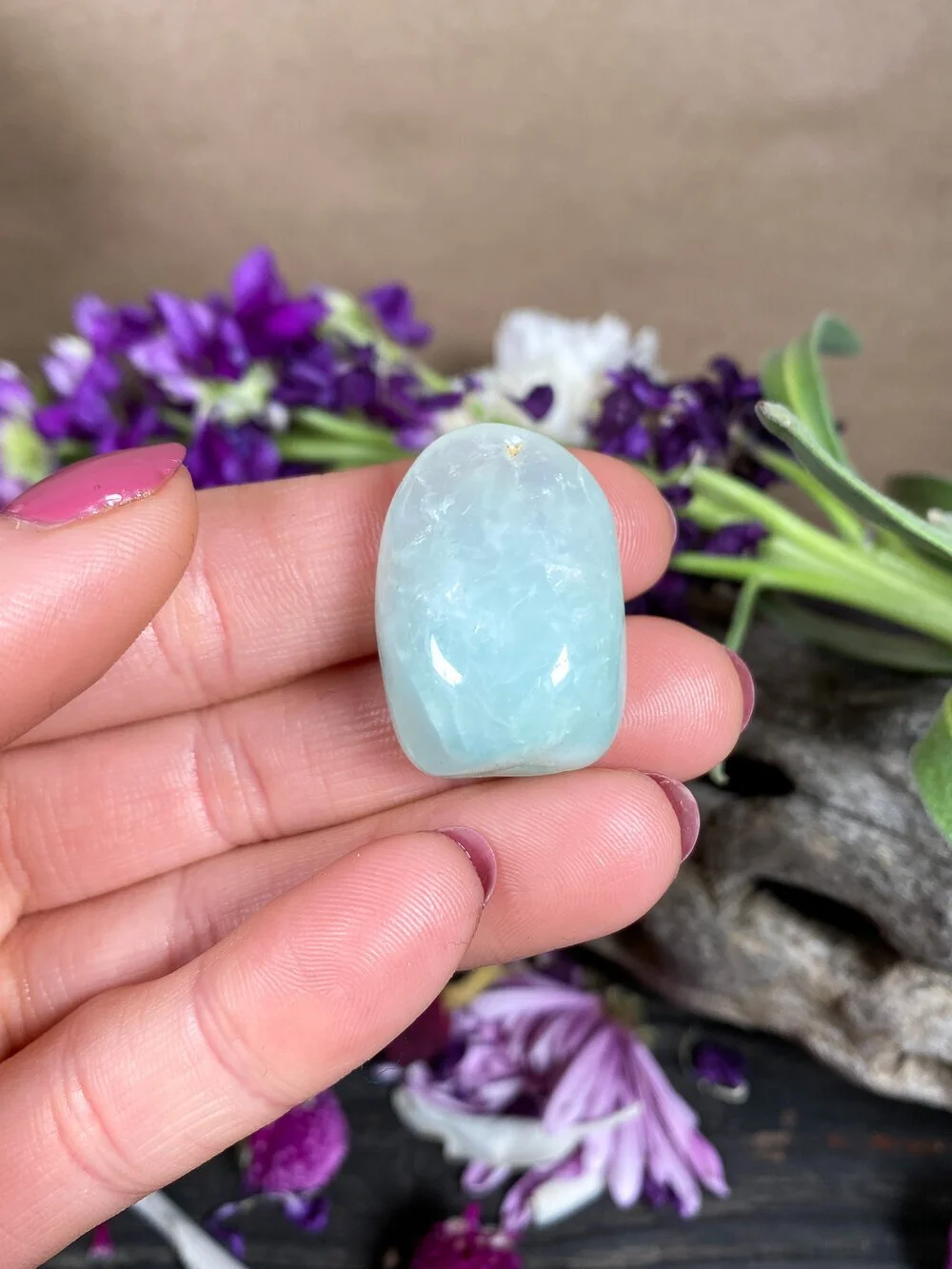 Blue Prehnite Brisk Awakening Tumbled Stones — Rocks for the Spirit