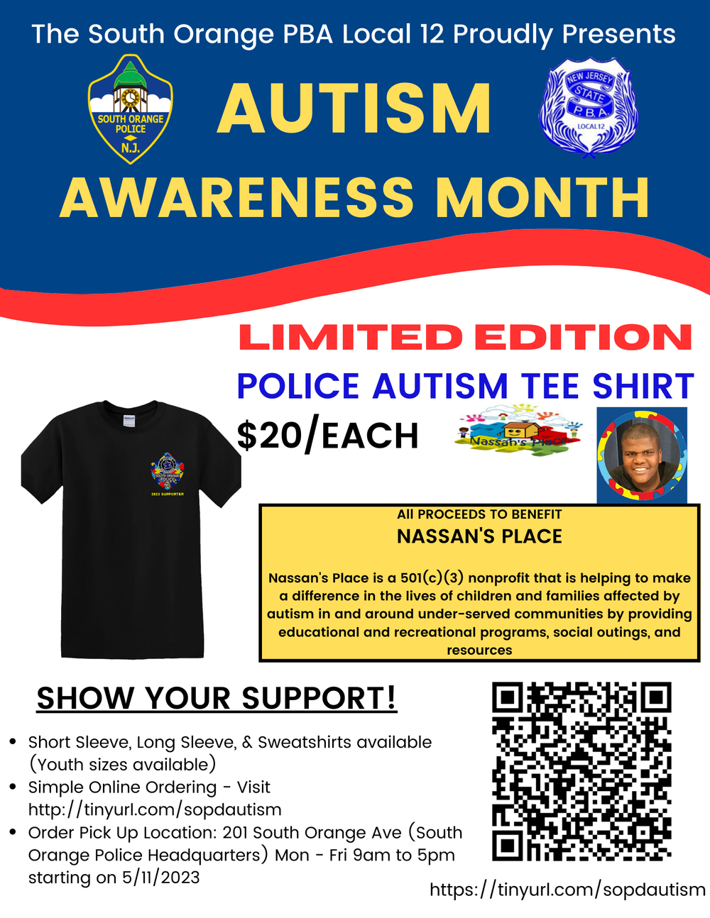 Police PBA Local 12 supports Autism Awareness — South Orange Downtown