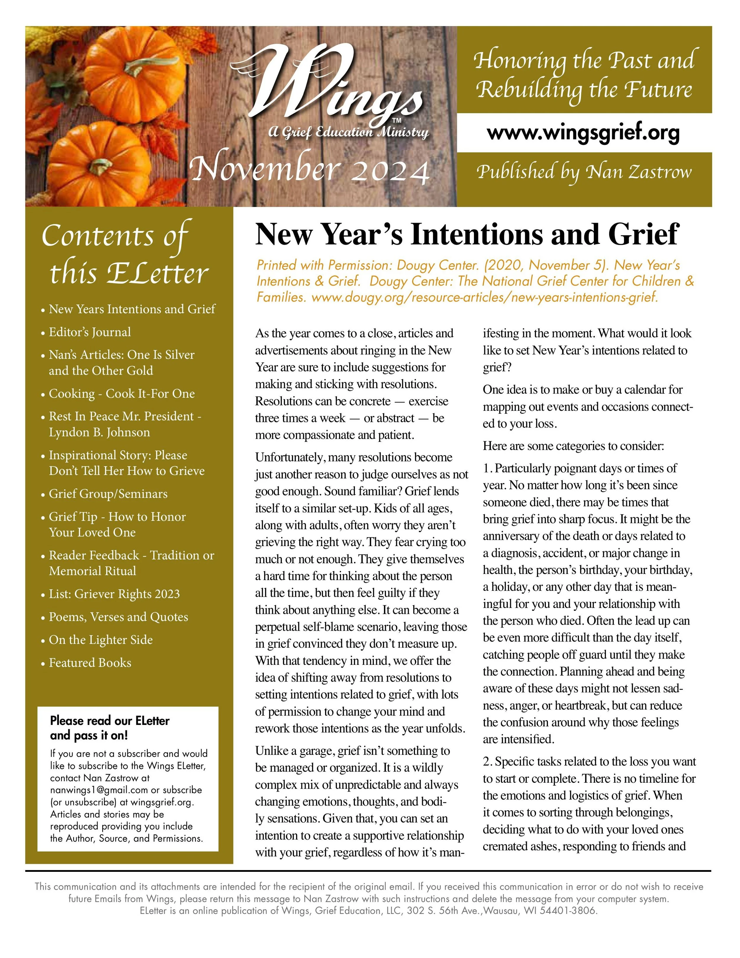 Wings - A Grief Education Ministry