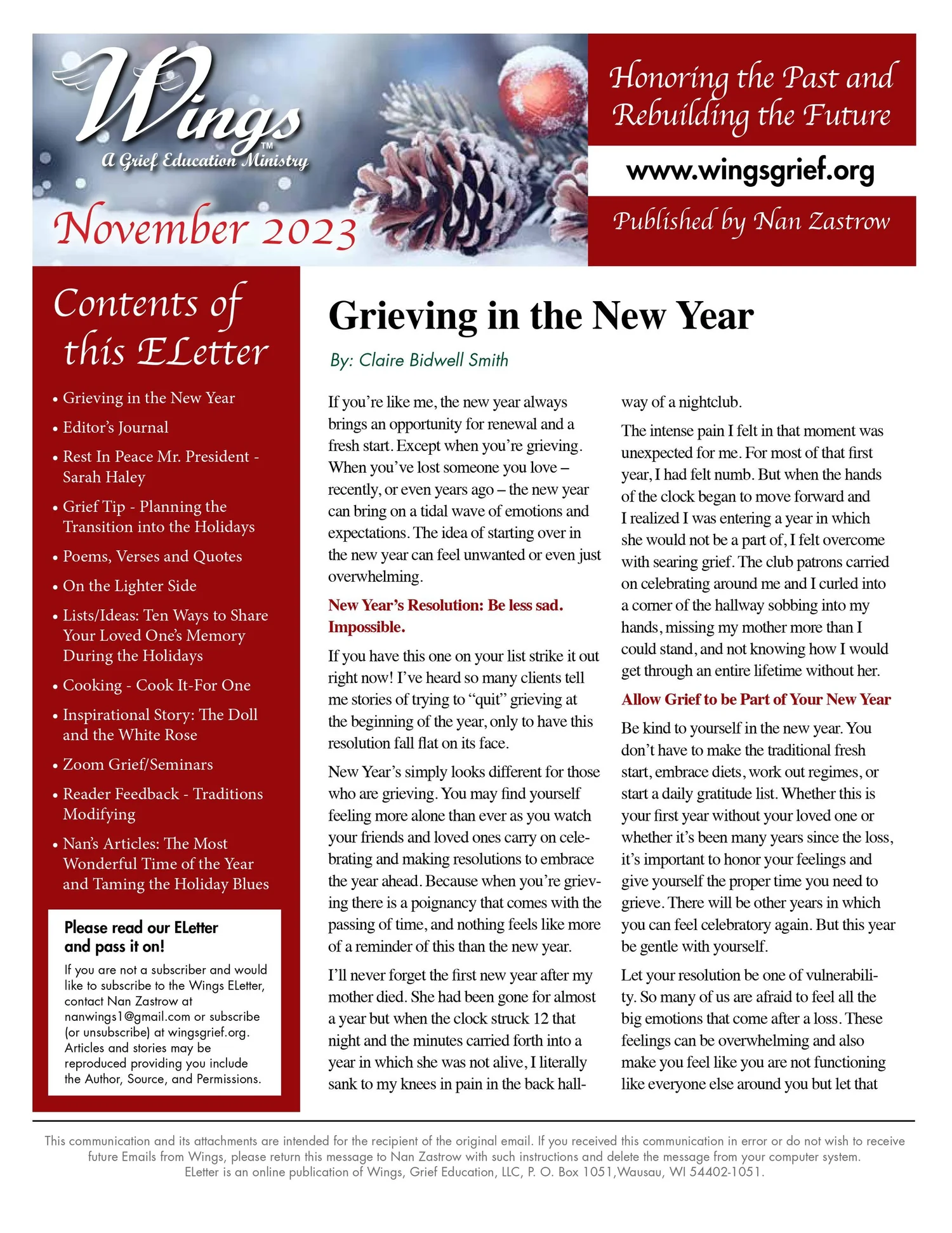 Wings - A Grief Education Ministry