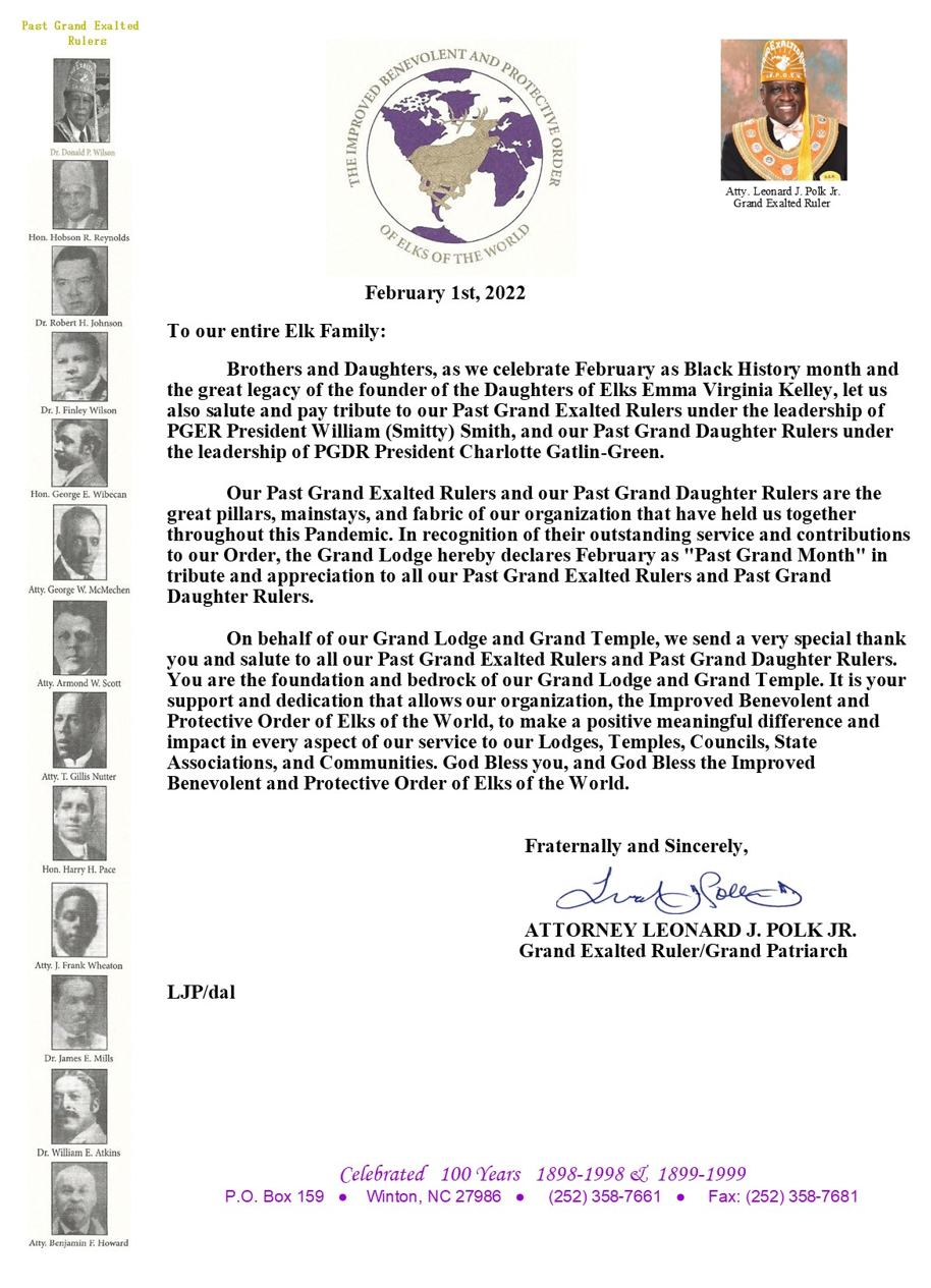 News — Improved Benevolent and Protective Order Elks of the World