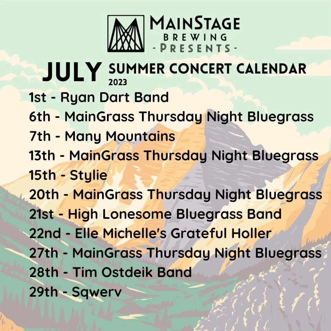 Music & Events Calendar — MainStage Brewing Company