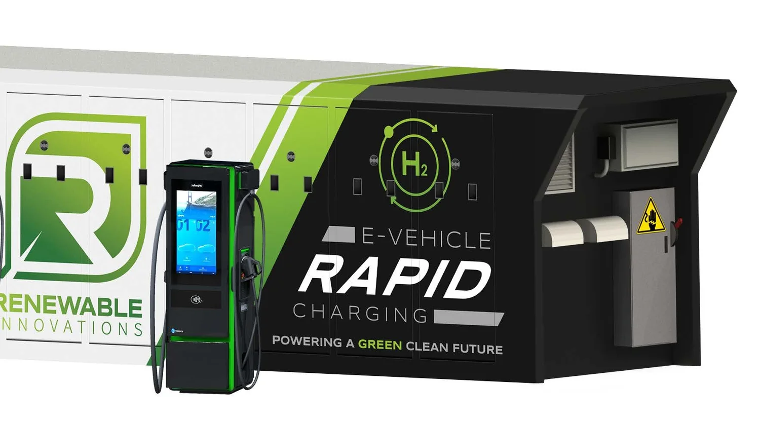 Green Electric Vehicle (EV) Rapid Charger — Renewable Innovations