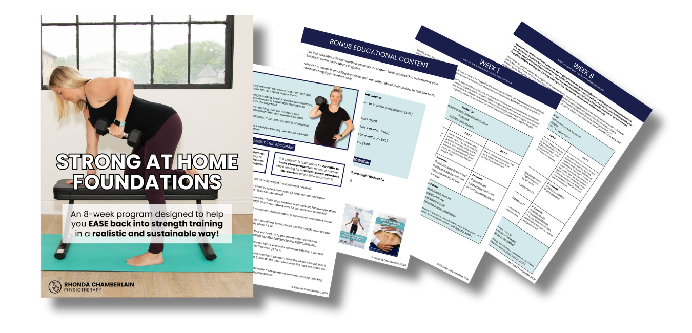 Strong at Home Foundations — Rhonda Chamberlain - Postpartum Fitness ...