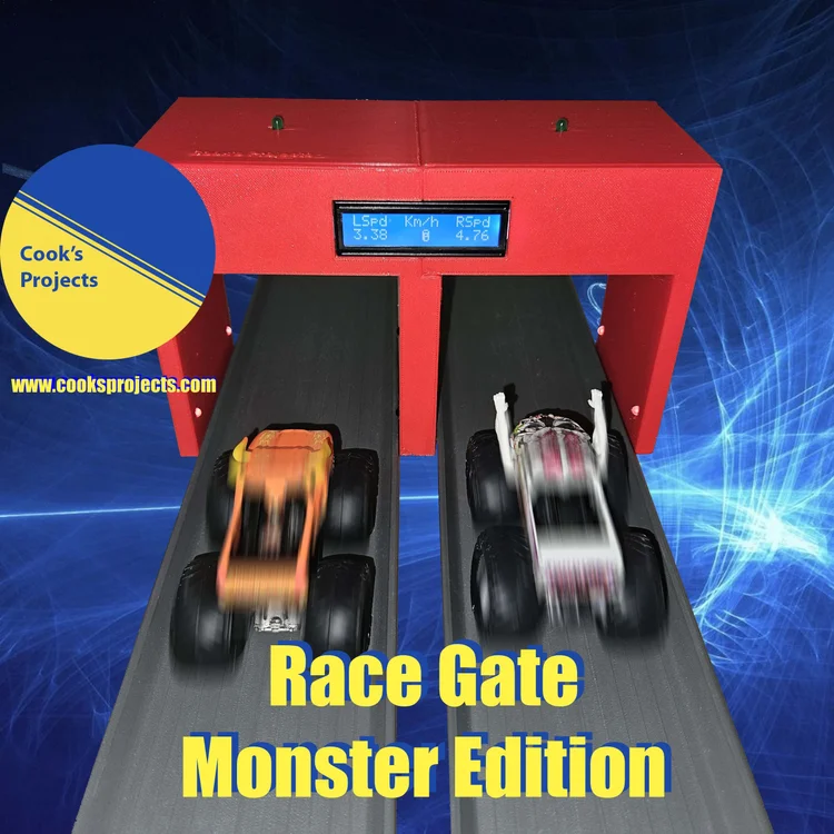 Cook's Projects -Race Gate a speedometer and timer for diecast cars