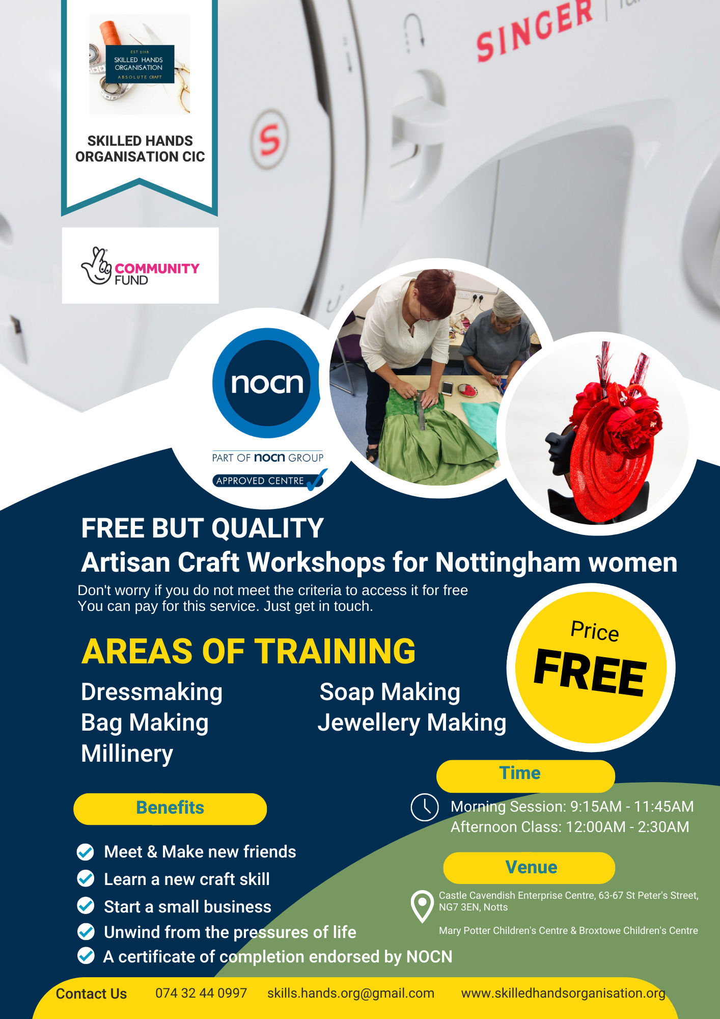 SKILLED HANDS ORGANISATION CIC - Free quality craft workshops in Nottingham