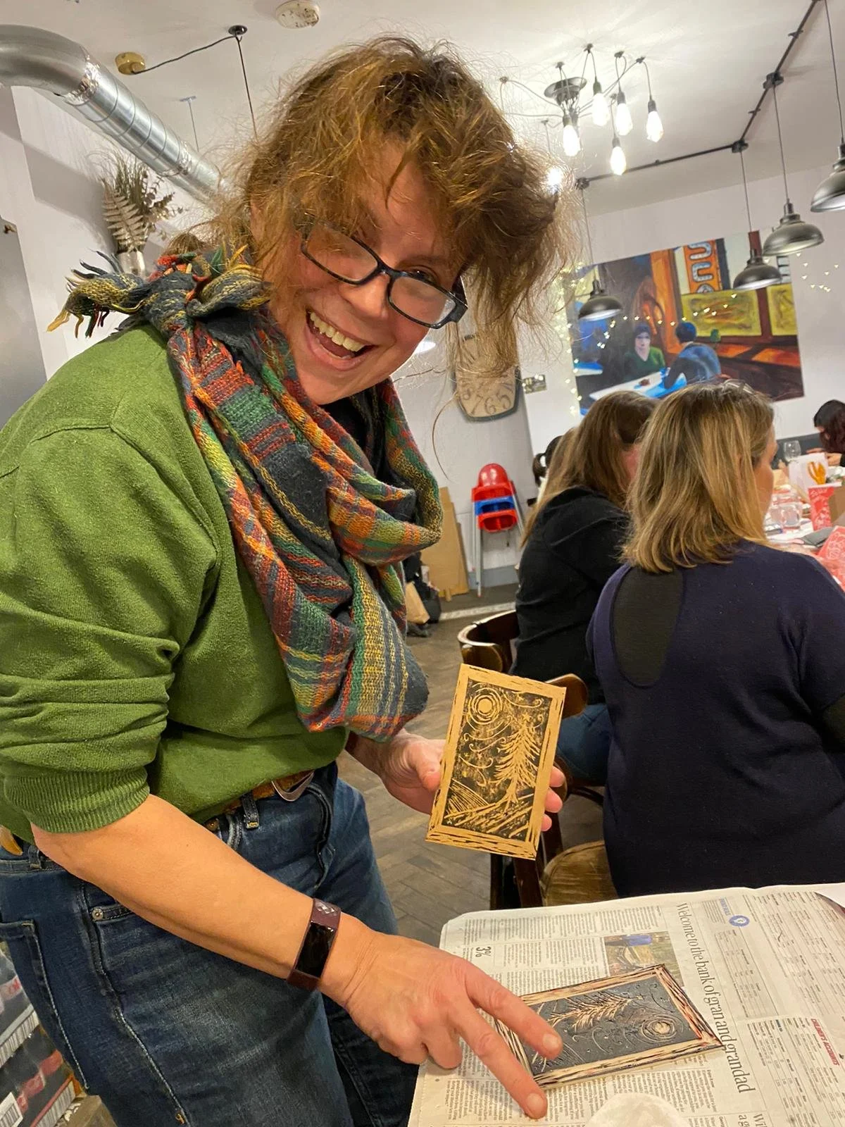 LINOCUT WORKSHOP at The Fox, Hanwell — Vivienne Keable