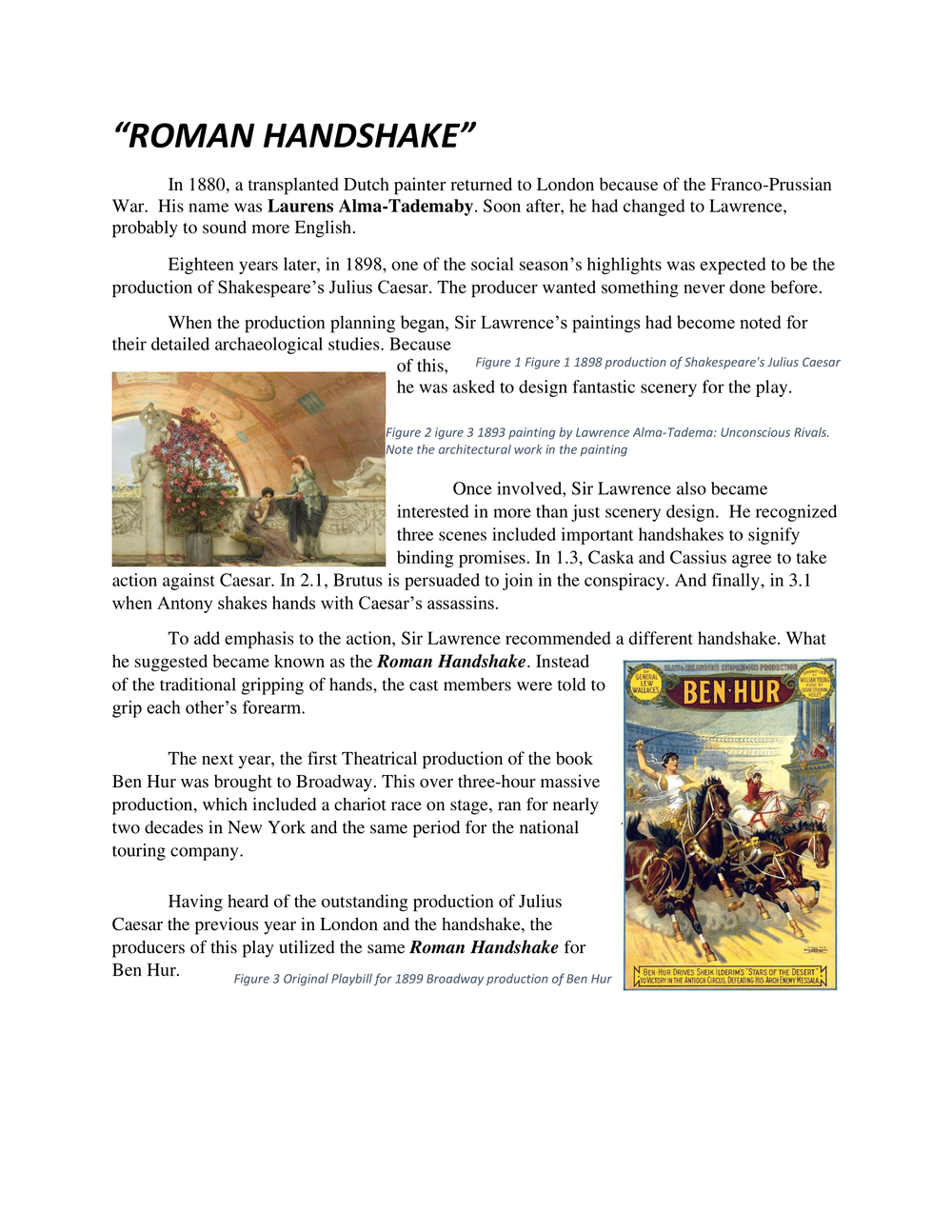 The Understanding of a Roman Handshake — CD Haun