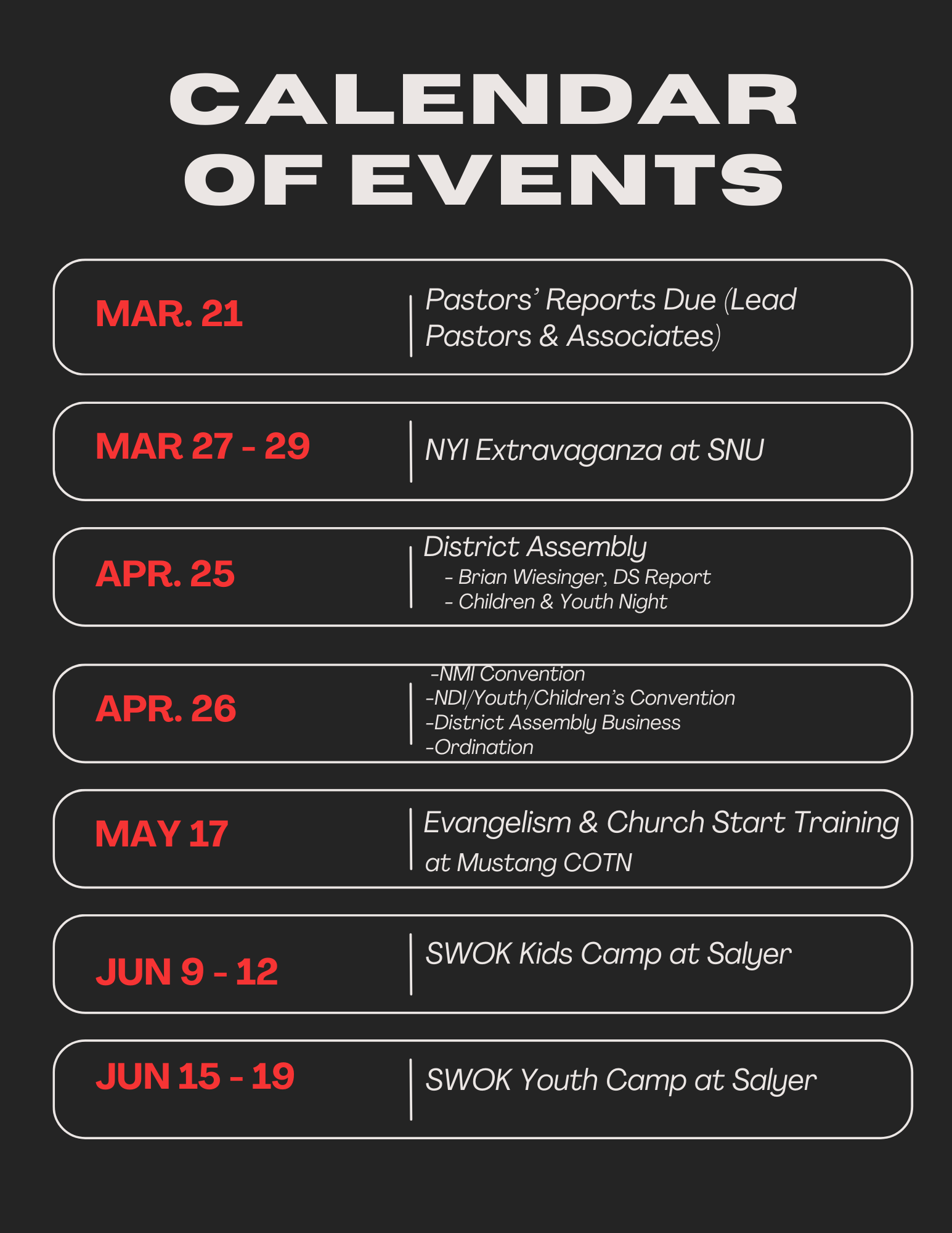 SWOK | Southwest Oklahoma District Church of the Nazarene