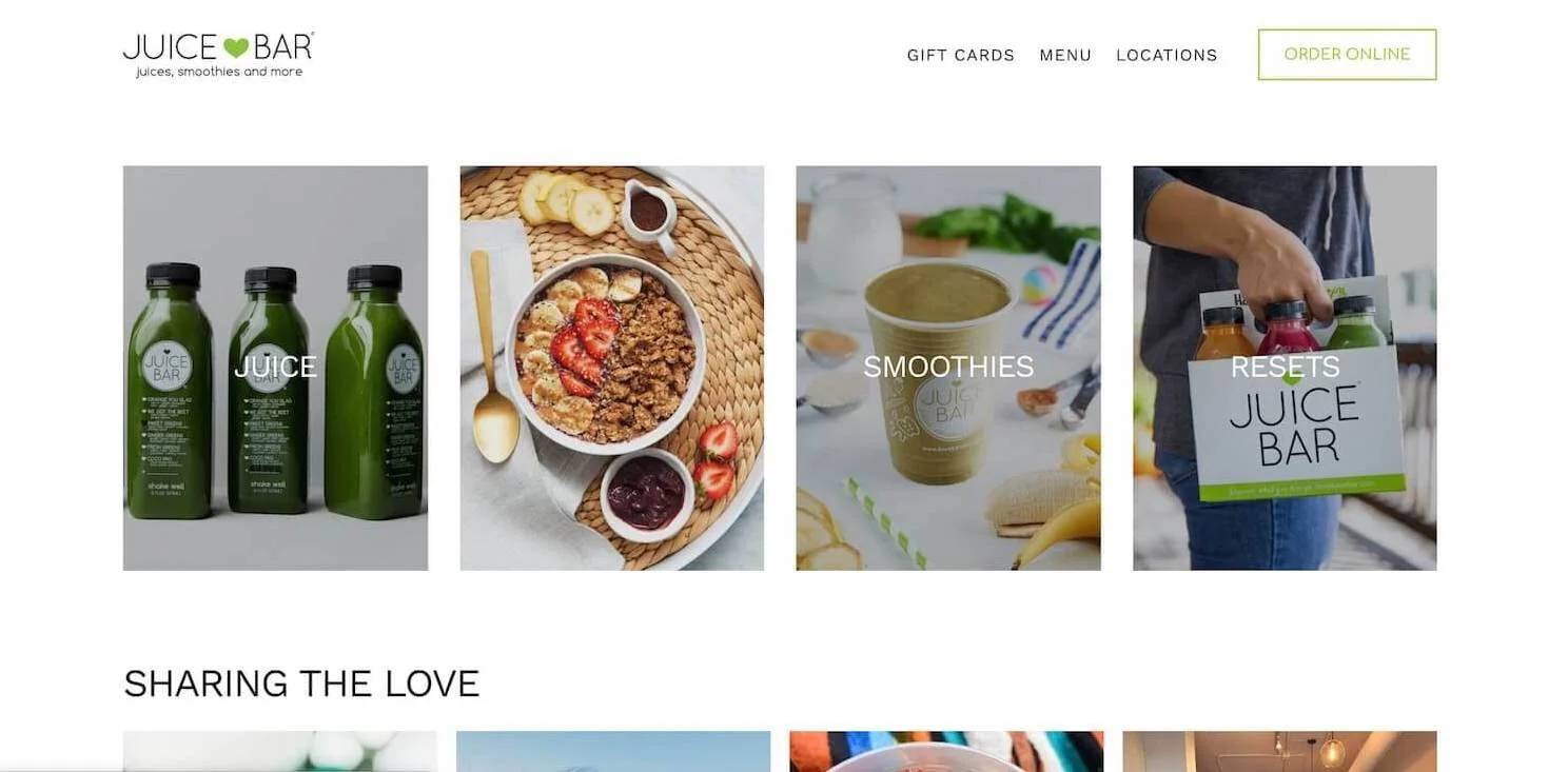 26 amazing vegan restaurant website design examples!