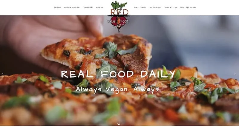 26 amazing vegan restaurant website design examples!