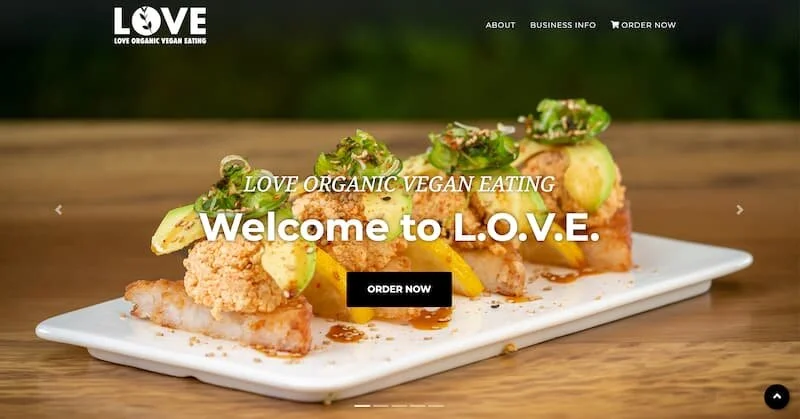 26 amazing vegan restaurant website design examples!