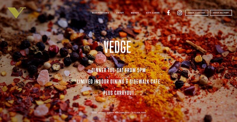 26 amazing vegan restaurant website design examples!