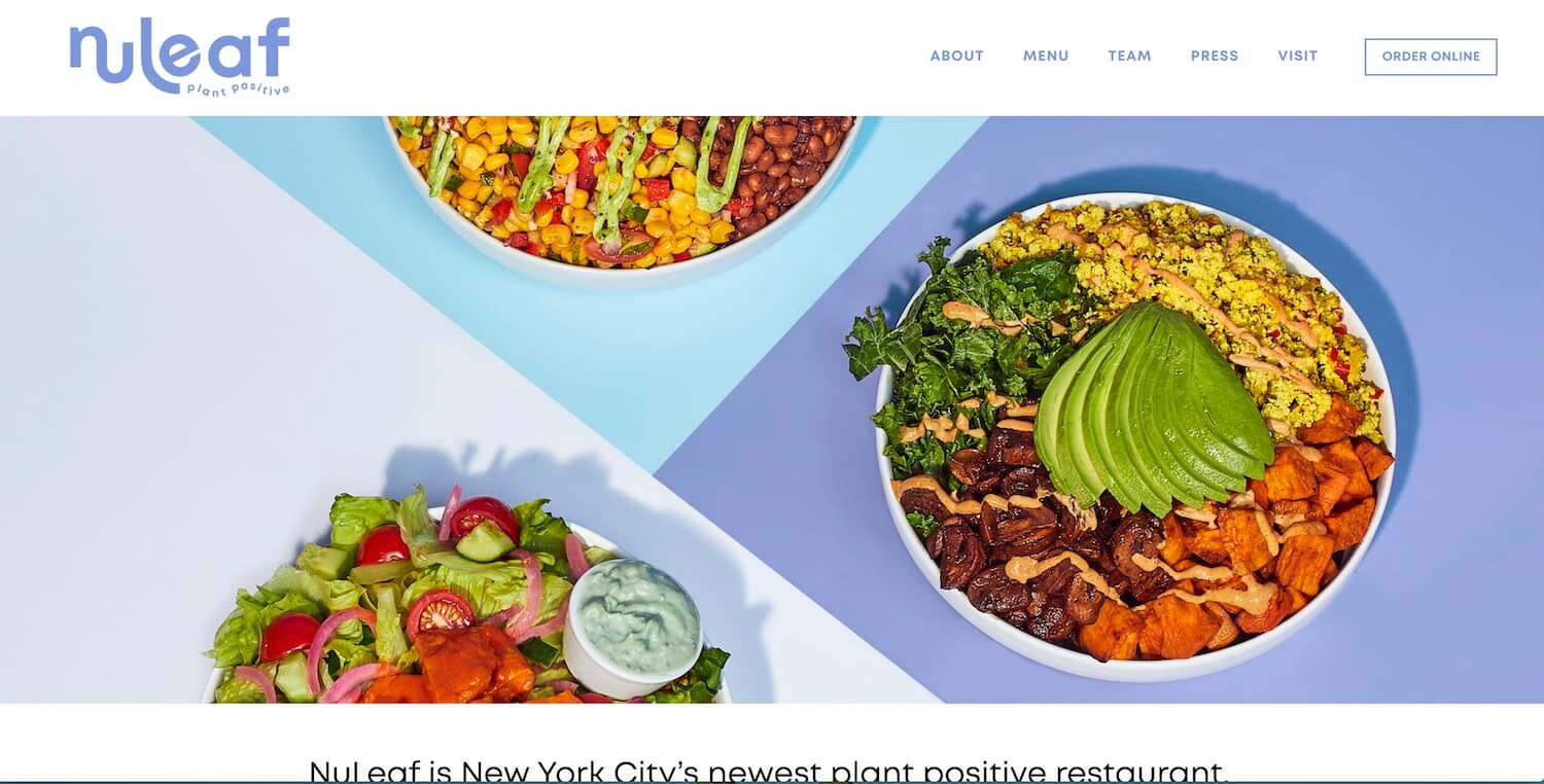 26 amazing vegan restaurant website design examples!