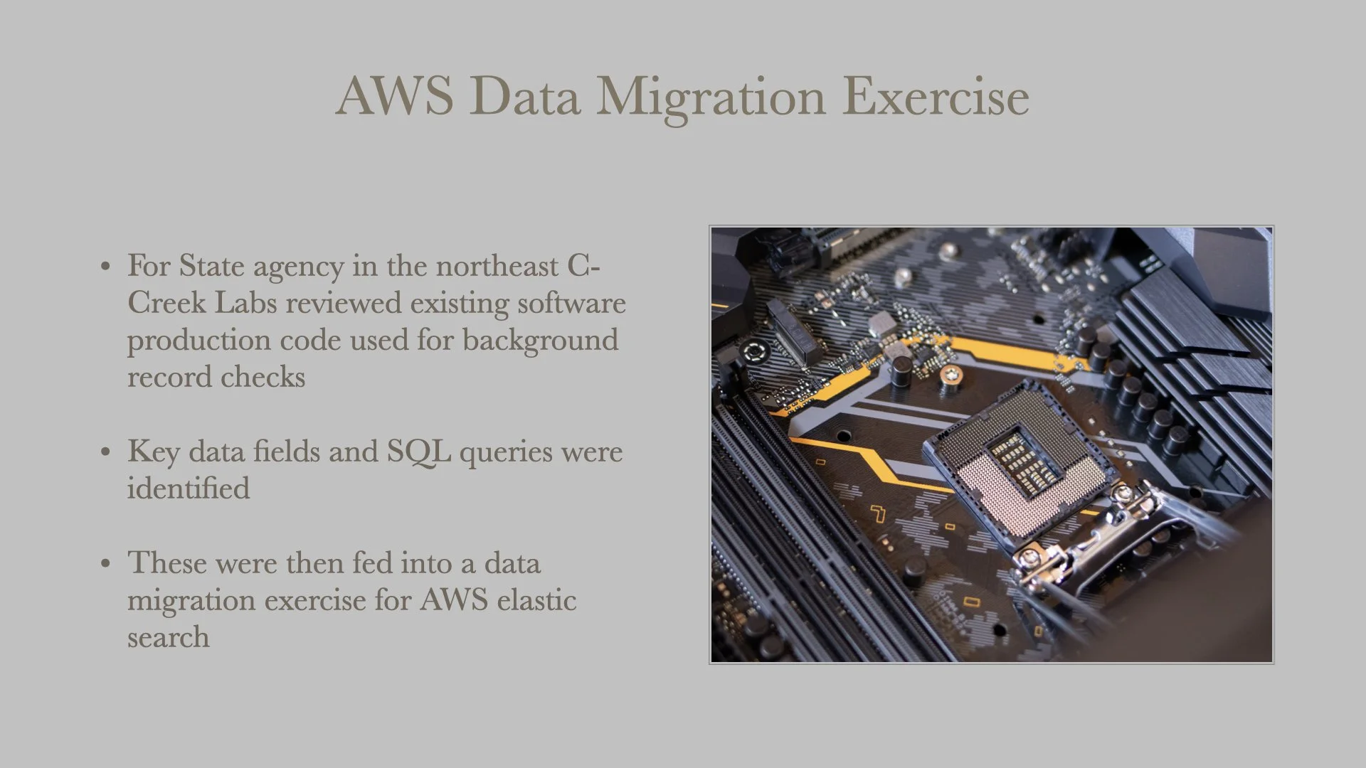 AWS Data Migration — C-Creek Labs